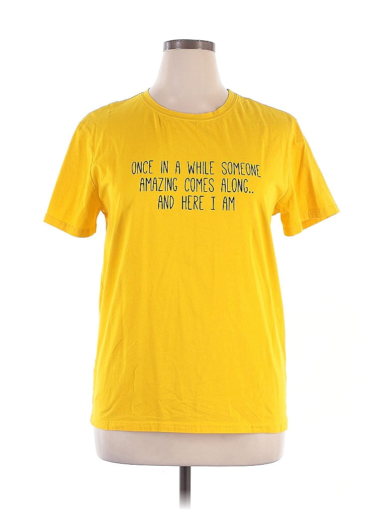 Assorted Brands Yellow Short Sleeve T-Shirt Size XL - 60% off | ThredUp