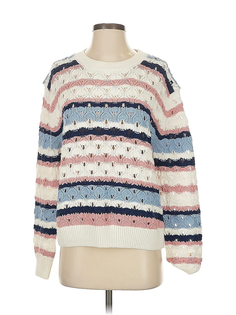 Primark Stripes White Pullover Sweater Size S - 46% off | ThredUp