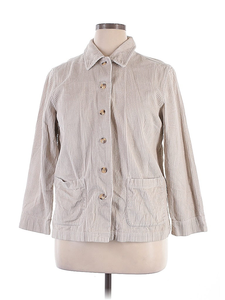 Appleseeds 100% Cotton Stripes Ivory Jacket Size 14 (petite) - 58% off ...