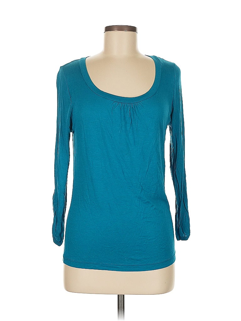 August Silk Teal 3/4 Sleeve Top Size M - 47% off | ThredUp