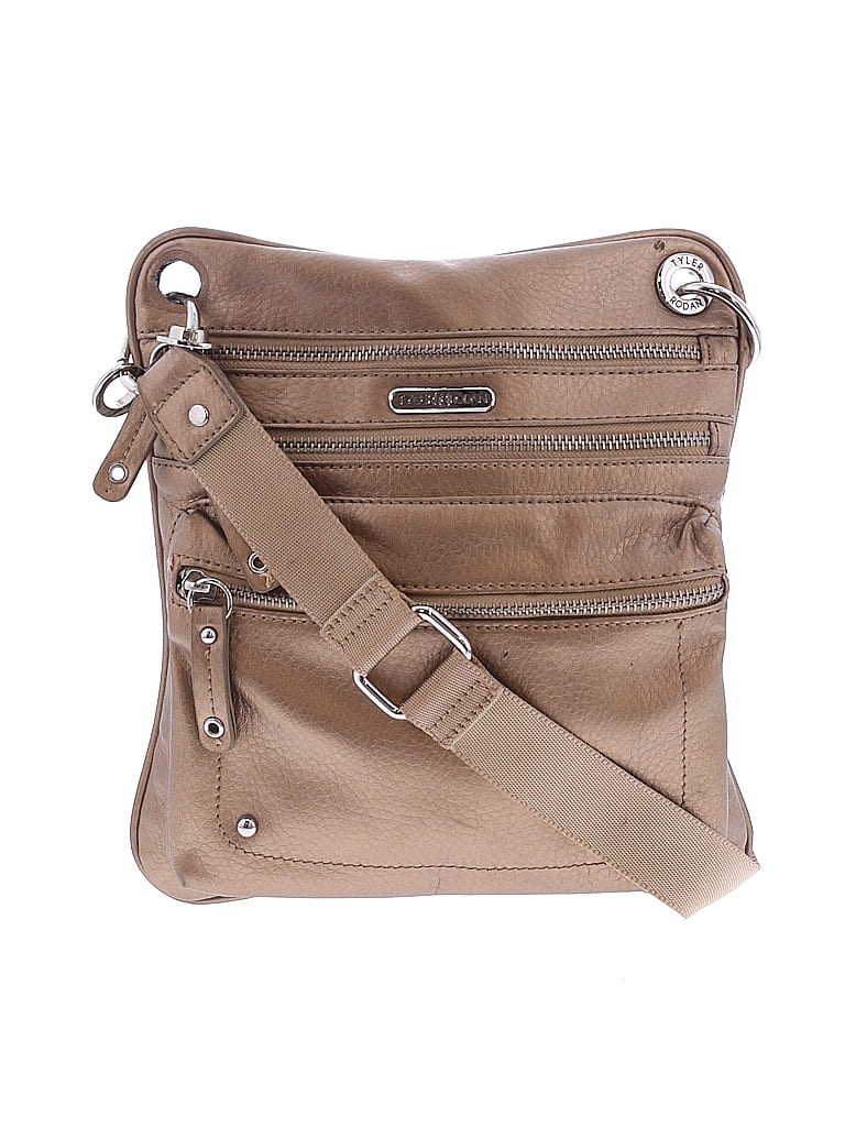 Tyler Rodan 100% Vinyl Tan Gold Crossbody Bag One size - 69% off | ThredUp