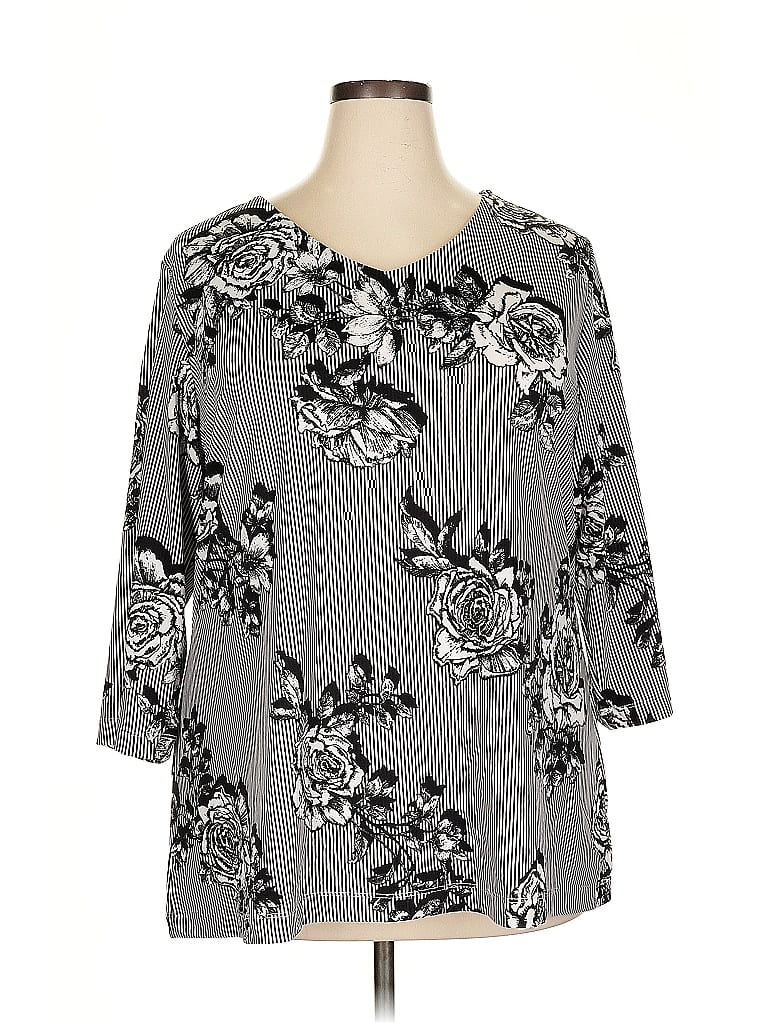 Sara Morgan for Haband Gray 3/4 Sleeve Blouse Size 2X - 48% off | ThredUp