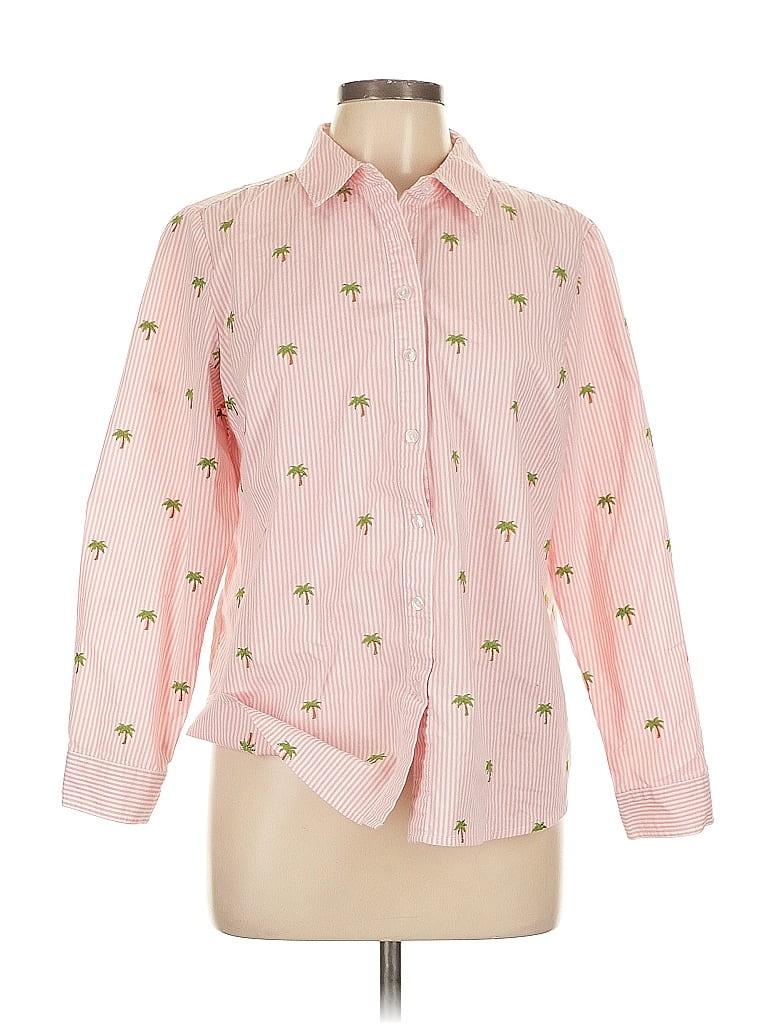 Lemon Way Hearts Pink Long Sleeve Blouse Size L - 62% off | ThredUp