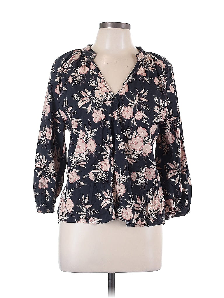 Evereve Black 3/4 Sleeve Blouse Size L - 75% off | ThredUp