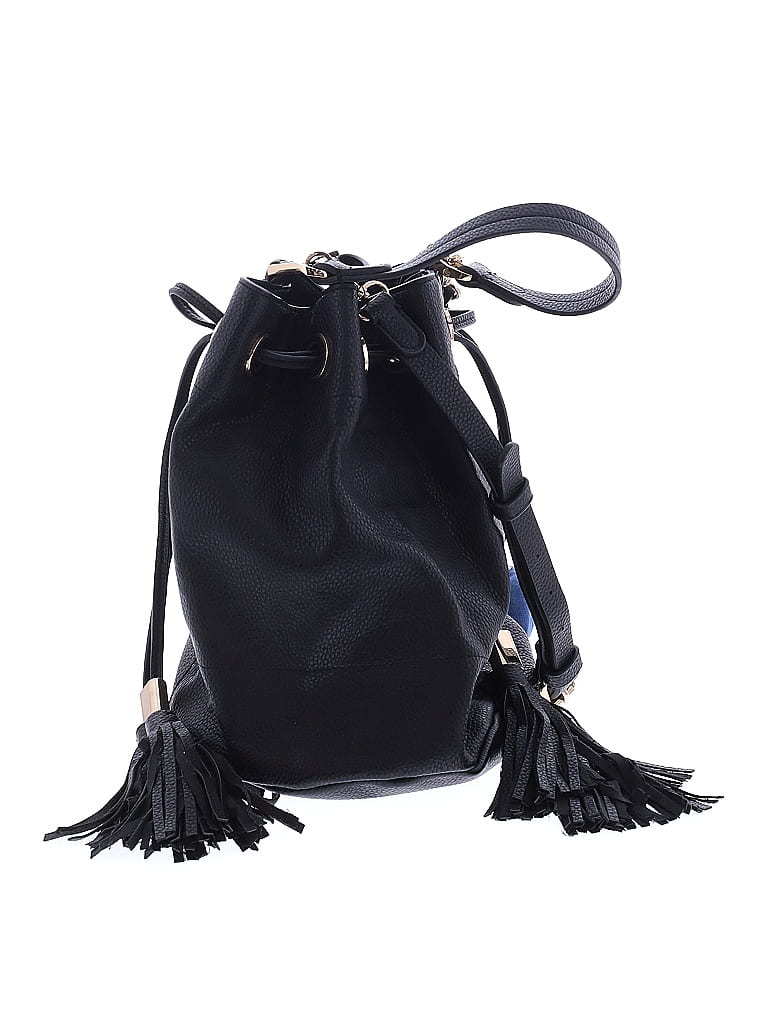 Forever 21 100% Polyester Black Leather Bucket Bag One size - 50% off ...