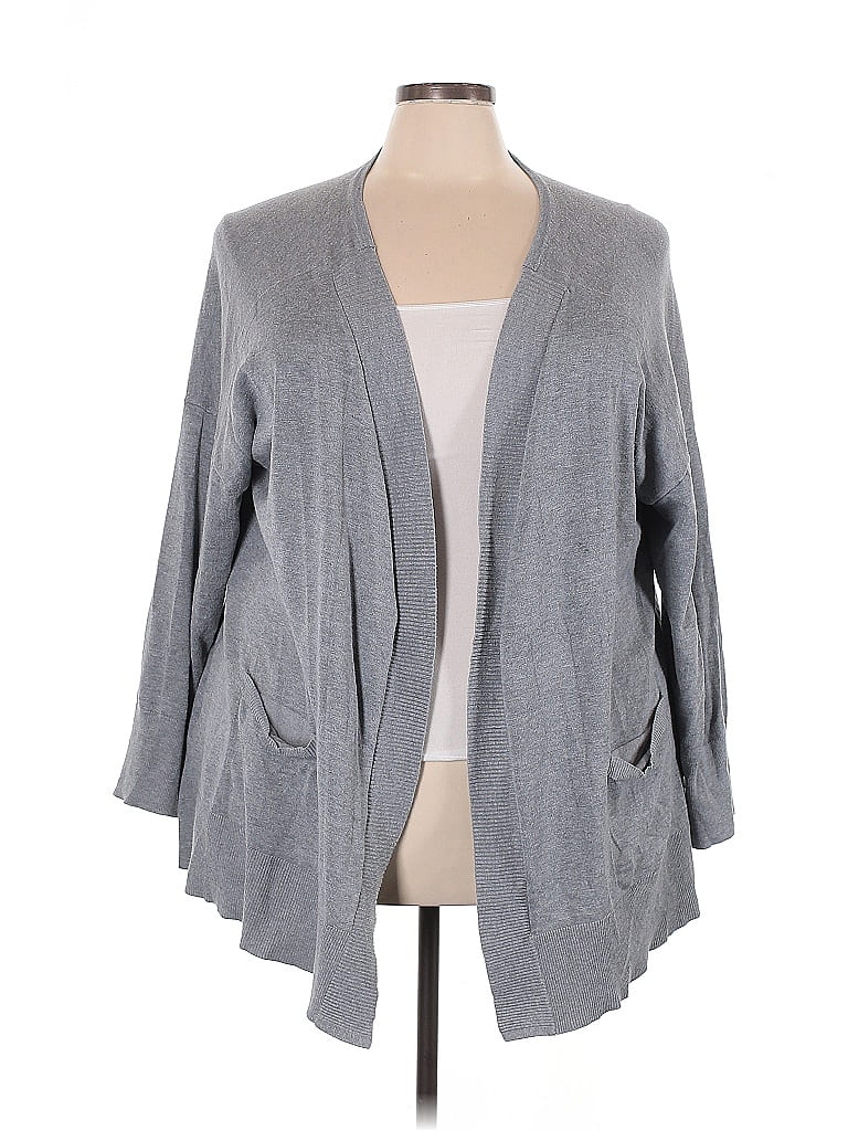 Terra & Sky Gray Cardigan Size 3X - 37% off | ThredUp