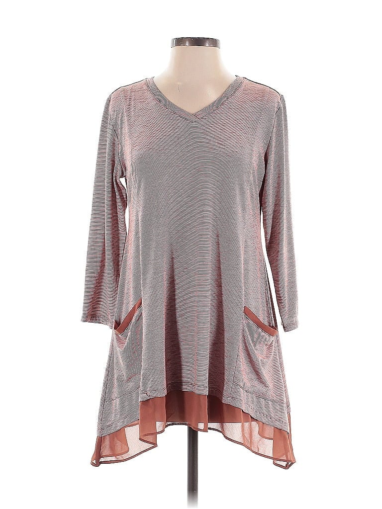 LOGO by Lori Goldstein Gray Casual Dress Size S - 70% off | ThredUp