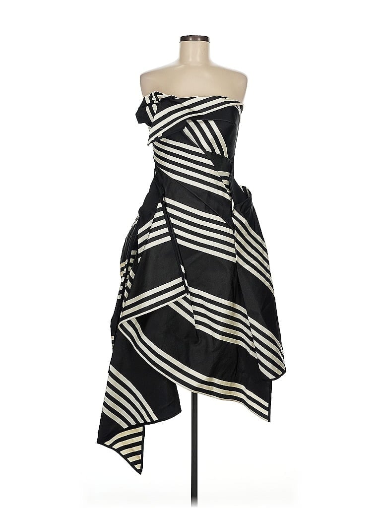 Rubin Singer Stripes Black Cocktail Dress Size 8 - 81% off | ThredUp