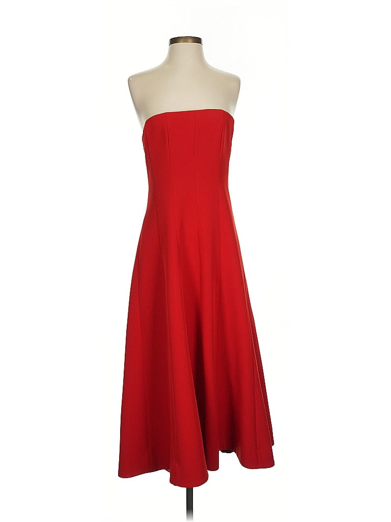 Halston Solid Red Cocktail Dress Size 4 - 76% off | ThredUp