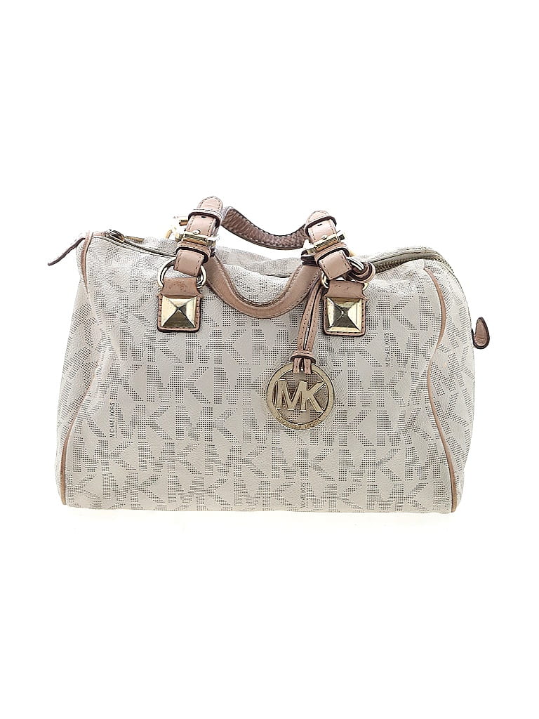 Michael Michael Kors Gray Ivory Satchel One Size 18 Off Thredup