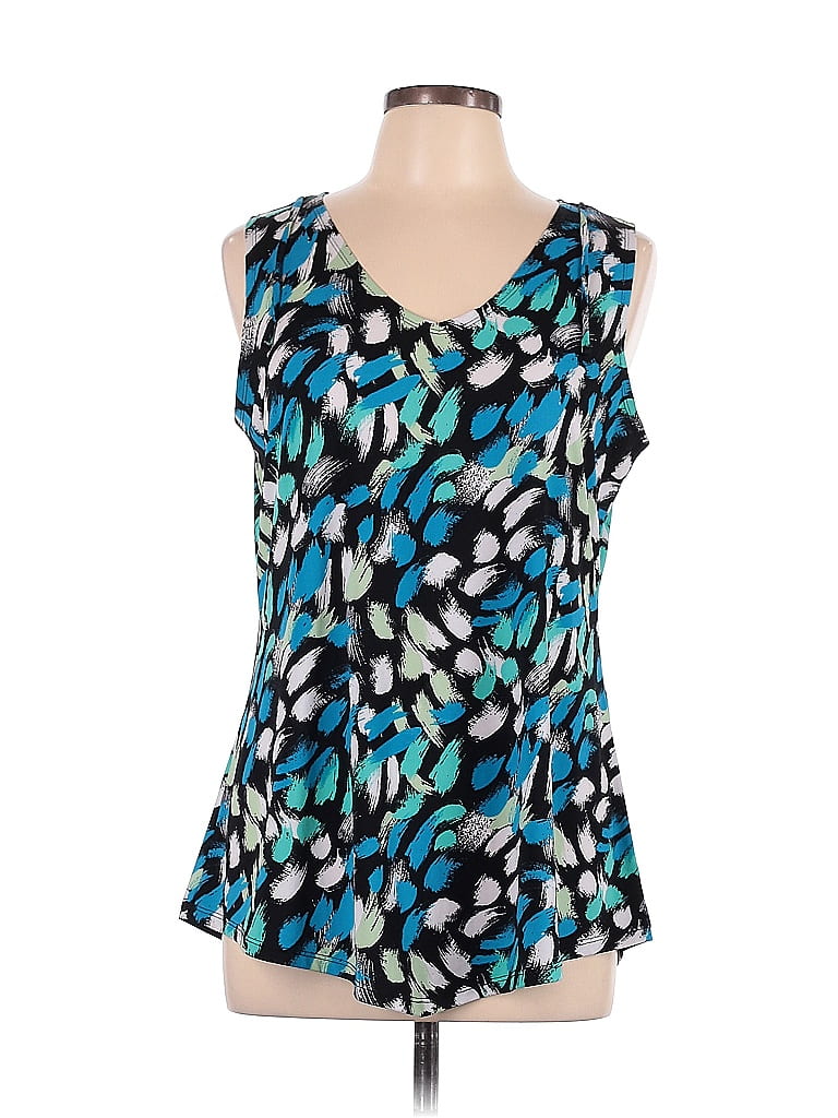 Susan Lawrence Blue Sleeveless Blouse Size L - 42% off | ThredUp