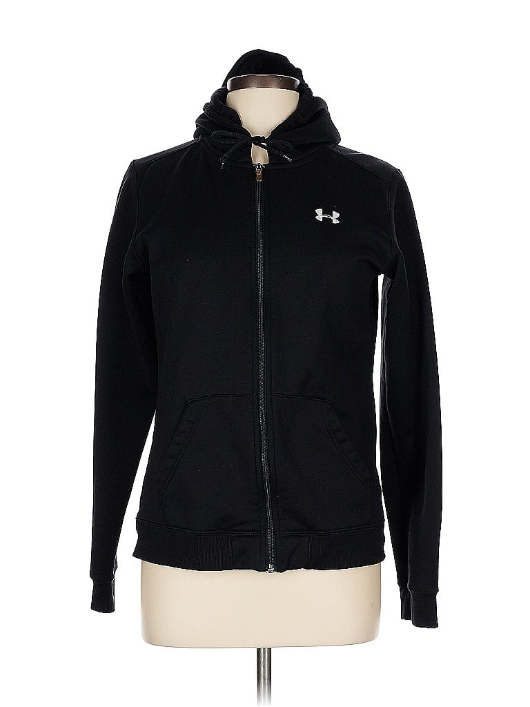 Under Armour 100% Polyester Black Zip Up Hoodie Size L - 53% off | ThredUp
