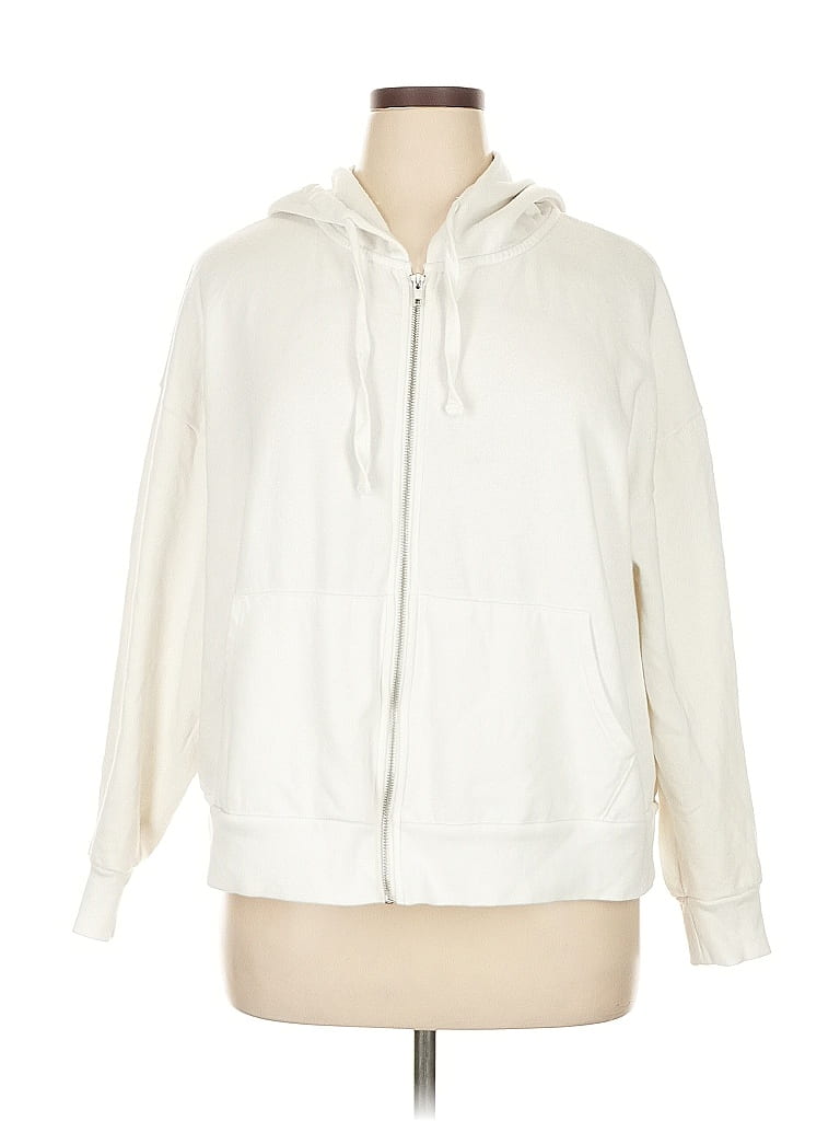 colsie Ivory Zip Up Hoodie Size XL - 40% off | ThredUp