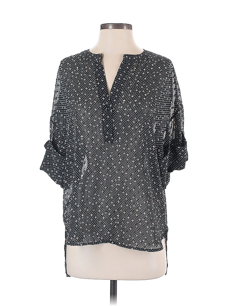 CAbi Gray Black 3/4 Sleeve Blouse Size S - 69% off | ThredUp