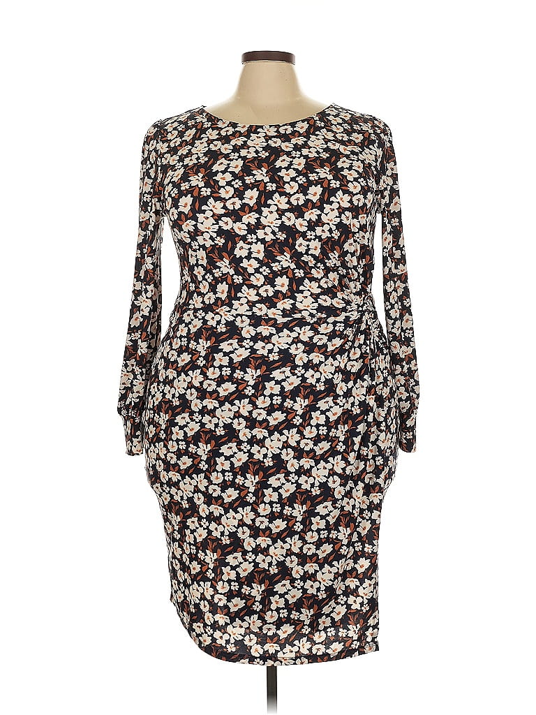 Gilli Print Brown Cocktail Dress Size 3X - 50% off | ThredUp