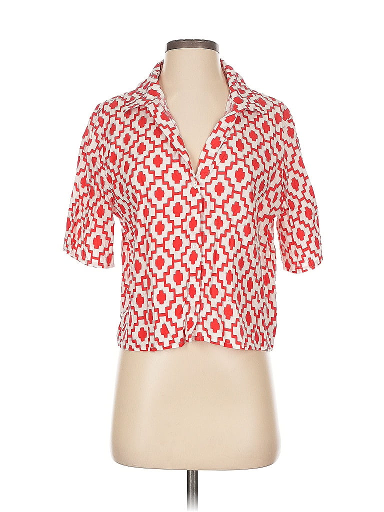 Shade & Shore Red Short Sleeve Blouse Size S - 45% off | ThredUp