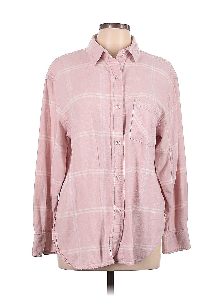 Sonoma Goods for Life Plaid Pink Long Sleeve Button-Down Shirt Size L - 54% off | ThredUp