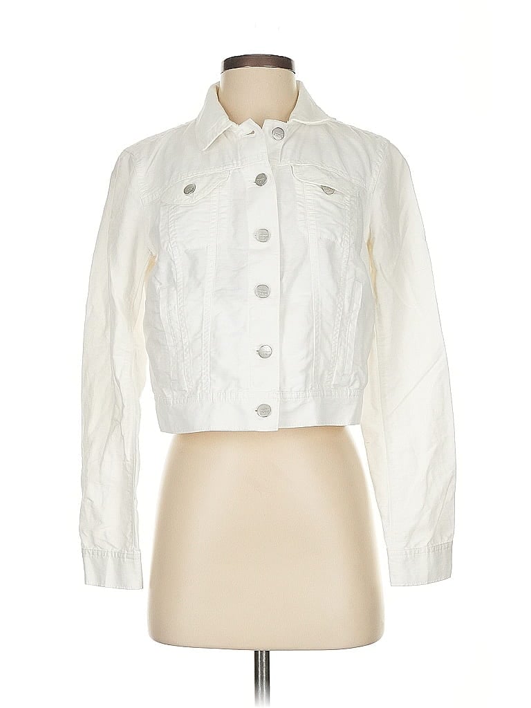 Ann Taylor LOFT White Denim Jacket Size XS - 70% off | ThredUp