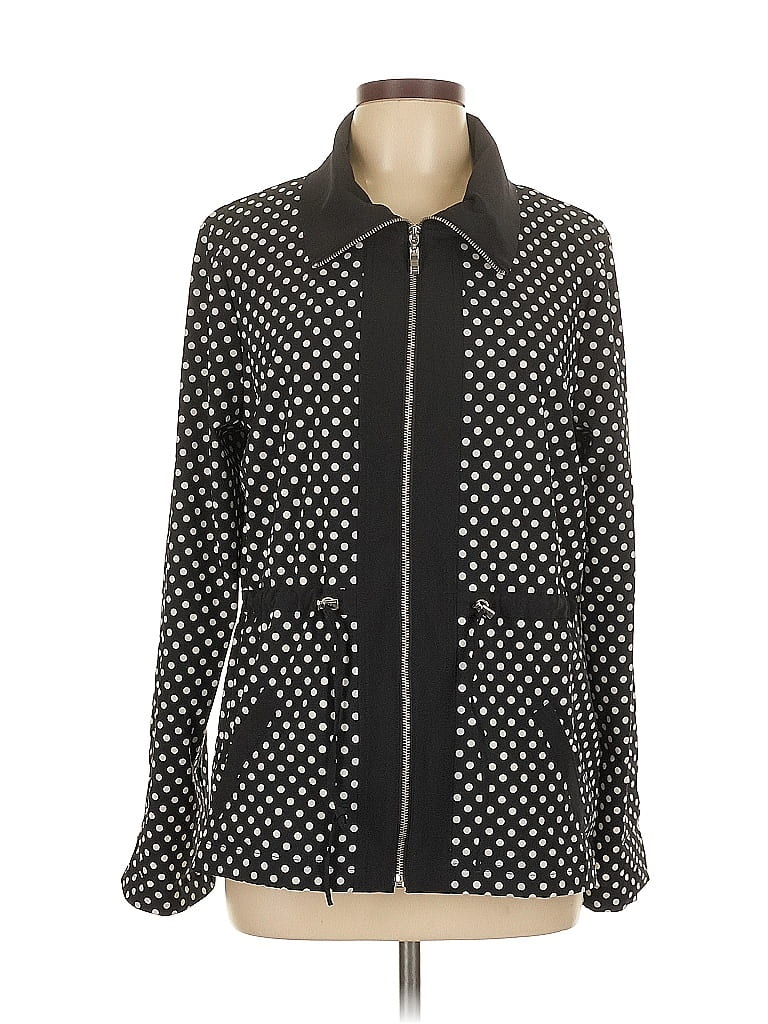 Laura Ashley Polka Dots Black Jacket Size L - 74% off | ThredUp
