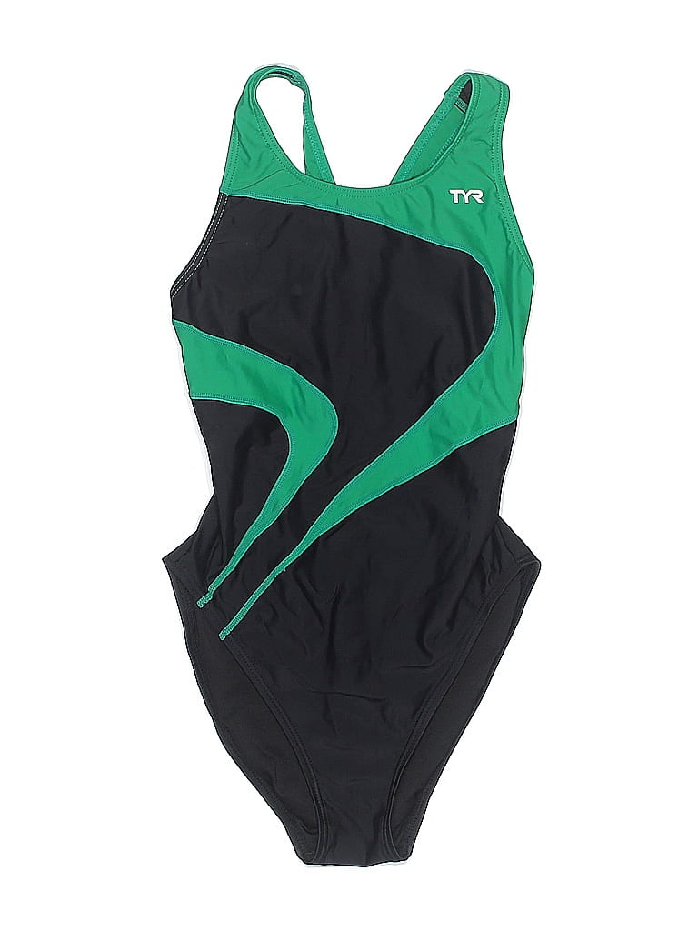 TYR Color Block Green One Piece Swimsuit Size S - 57% off | ThredUp