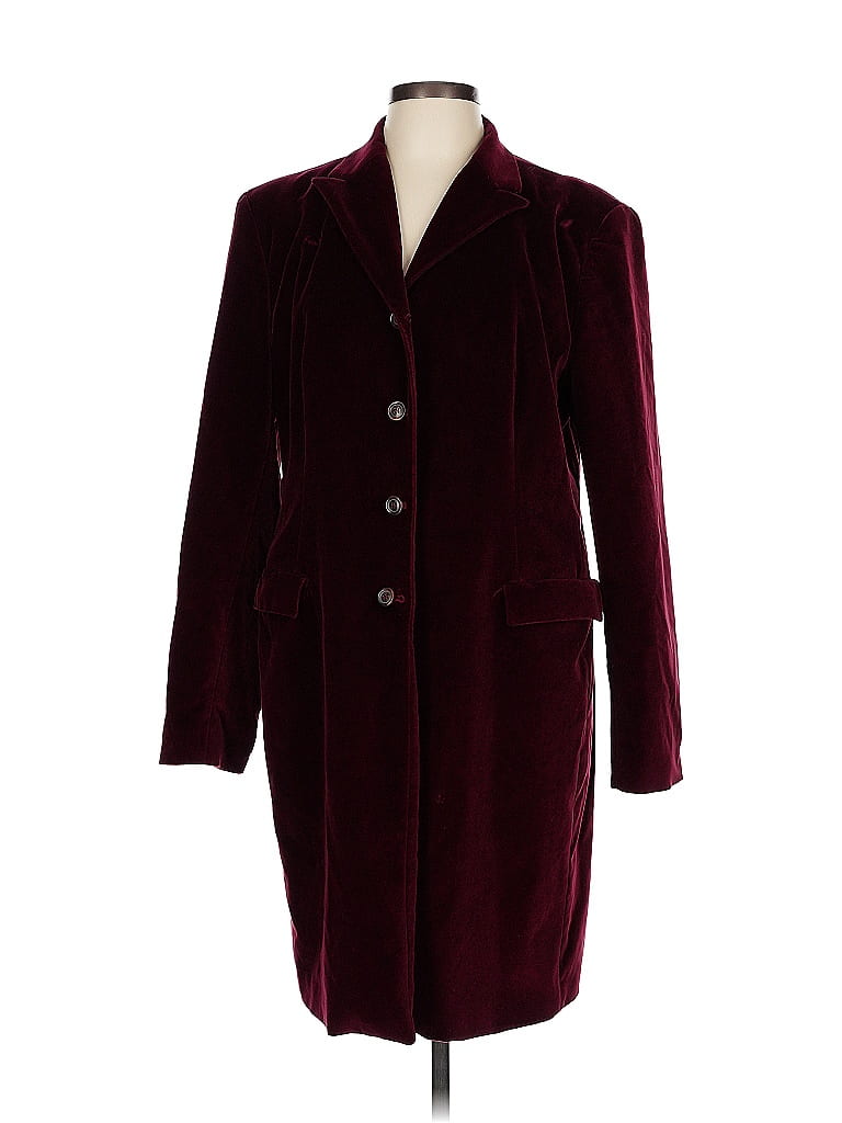 Piazza Sempione Burgundy Coat Size EU (IT) 48 / US 12 - 84% off | ThredUp