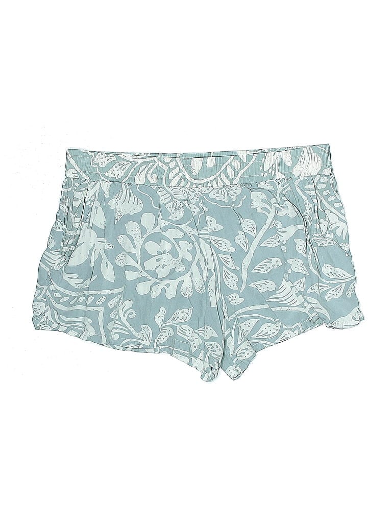 Raya Sun 100% Rayon Paisley Blue Shorts Size M - 50% off | ThredUp