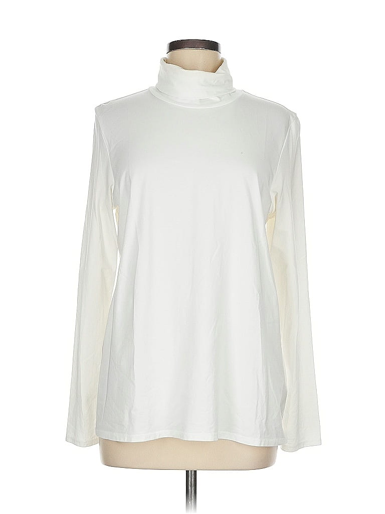 Purejill White Long Sleeve Turtleneck Size M - 54% off | ThredUp