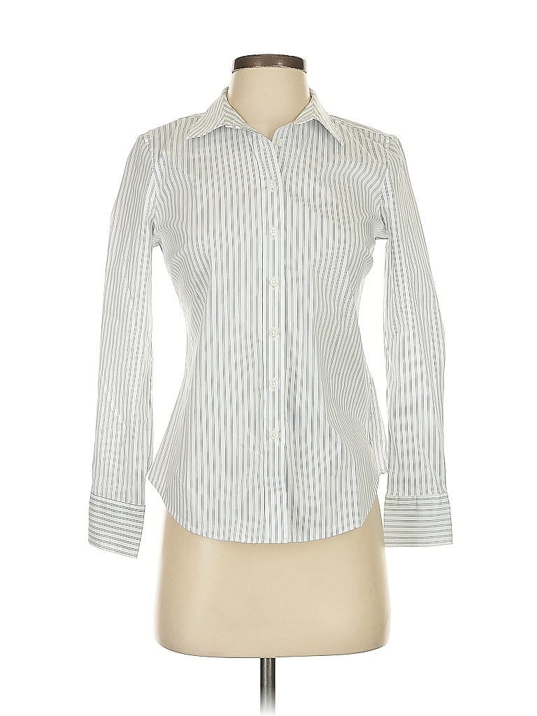 Banana Republic Stripes Ivory Long Sleeve Button-Down Shirt Size 0 - 76% off | ThredUp