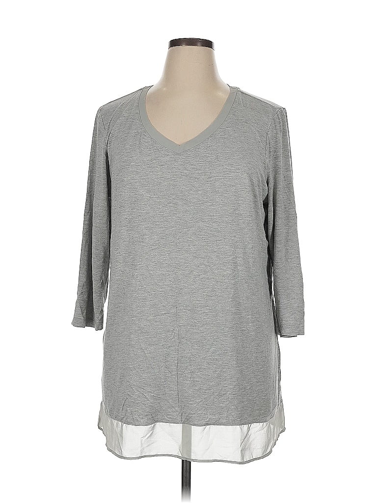 Travelsmith Gray 3/4 Sleeve Top Size XL - 68% off | ThredUp