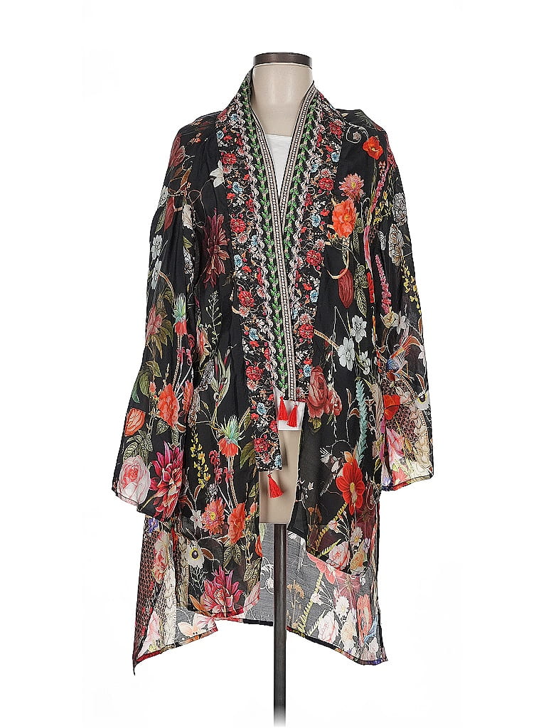 CIENNA 100% Silk Black Kimono One size - 63% off | ThredUp