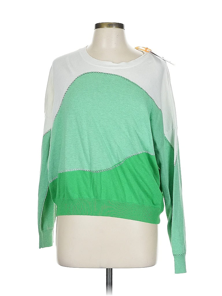 WISPR Color Block Green Pullover Sweater Size L - 61% off | ThredUp