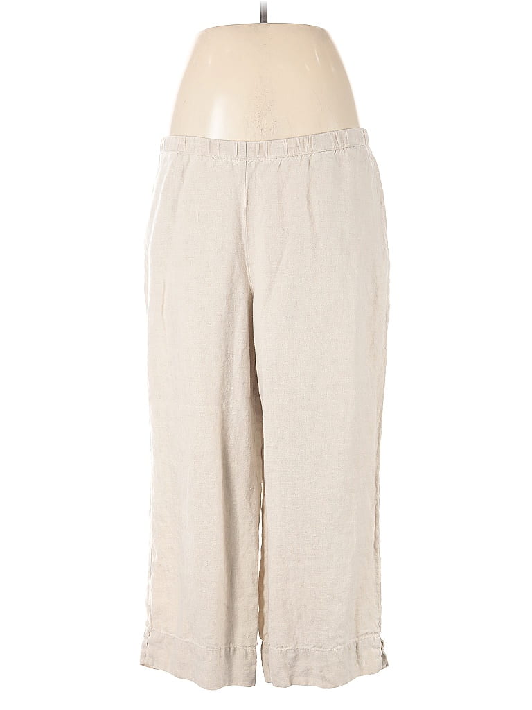 J.Jill 100% Linen Ivory Linen Pants Size L - 73% off | ThredUp