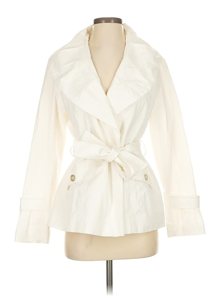 White House Black Market Ivory Coat Size S - 57% off | ThredUp