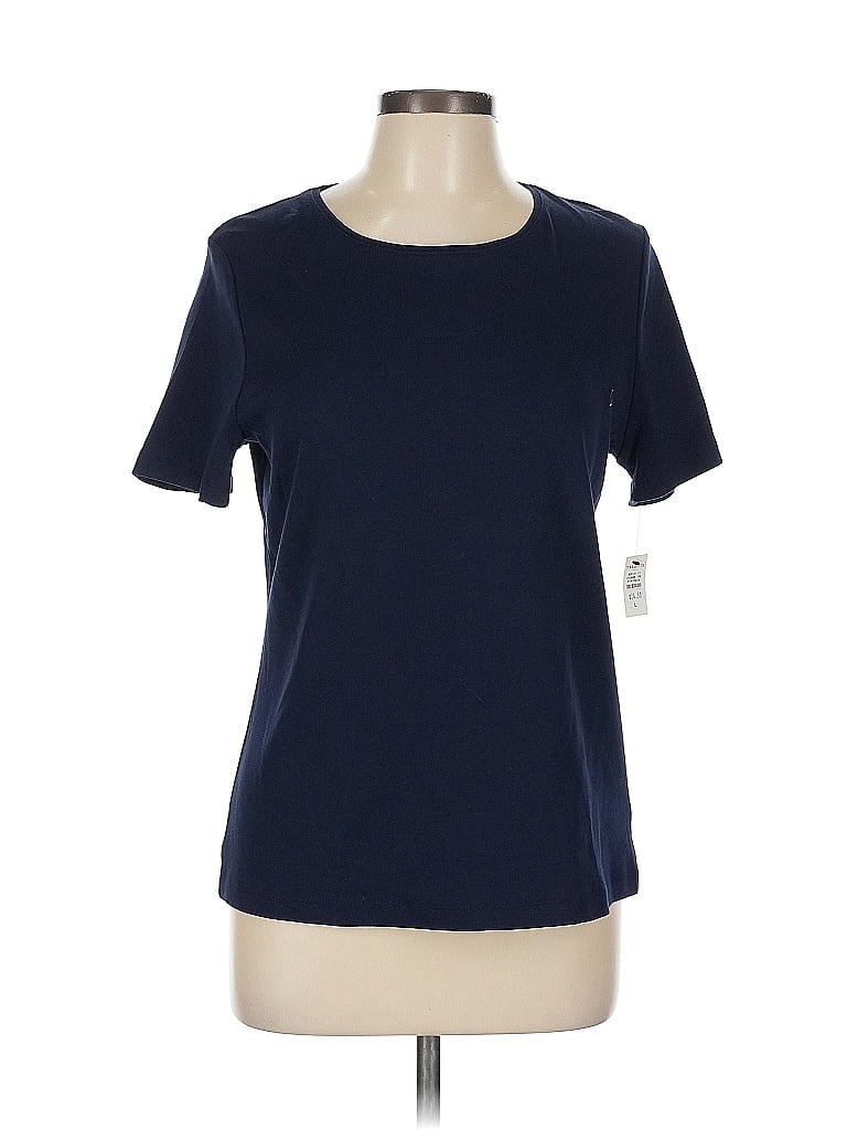 Talbots Outlet 100% Cotton Blue Short Sleeve T-Shirt Size L - 27% off ...