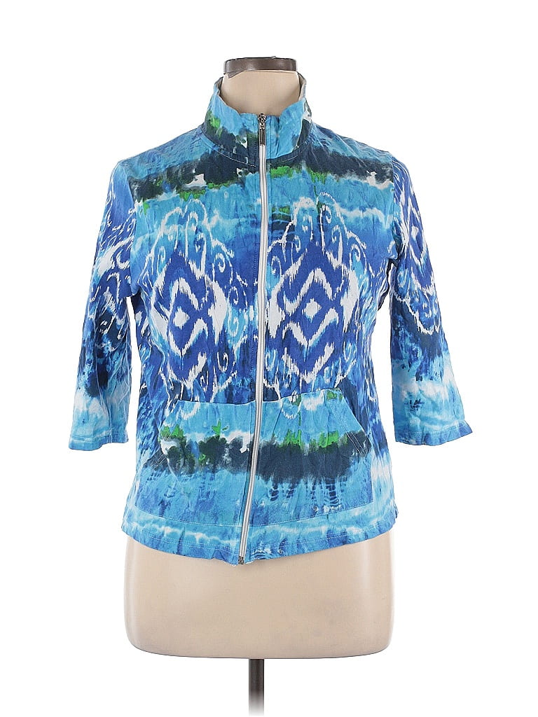 Onque Casuals 100% Cotton Blue 3/4 Sleeve Polo Size XL - 48% off | ThredUp