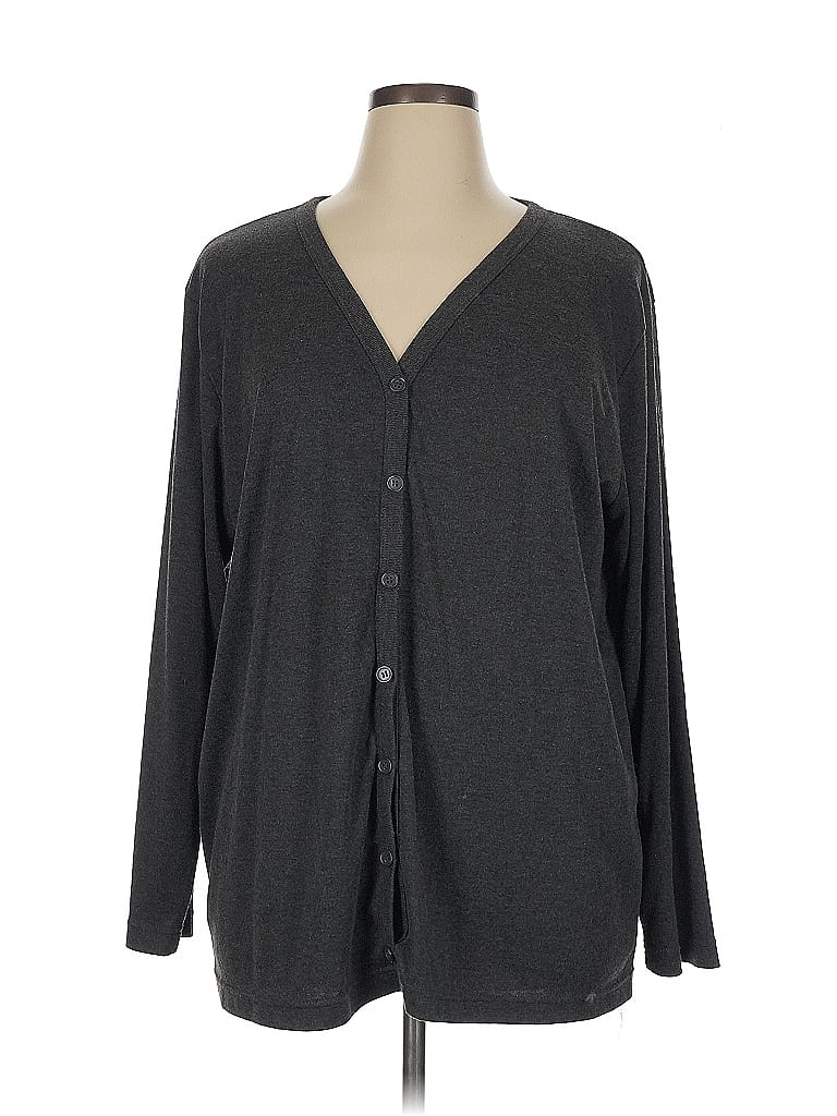 Only Necessities Gray Cardigan Size 1X - 50% off | ThredUp