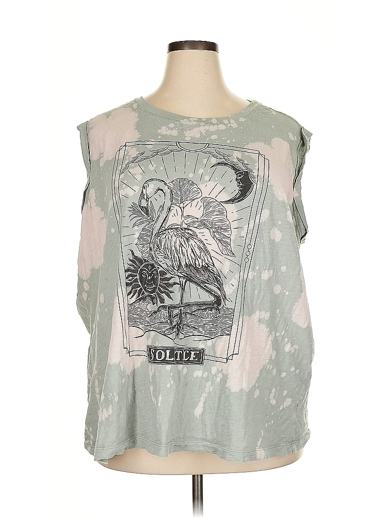 Torrid 100% Cotton Silver Sleeveless T-Shirt Size 3X - 58% off | ThredUp