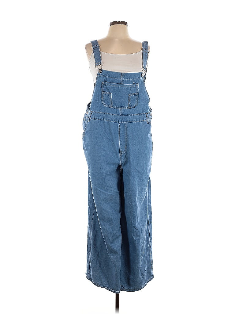 Shein Curve Blue Overalls Size 2X - 15% off | ThredUp