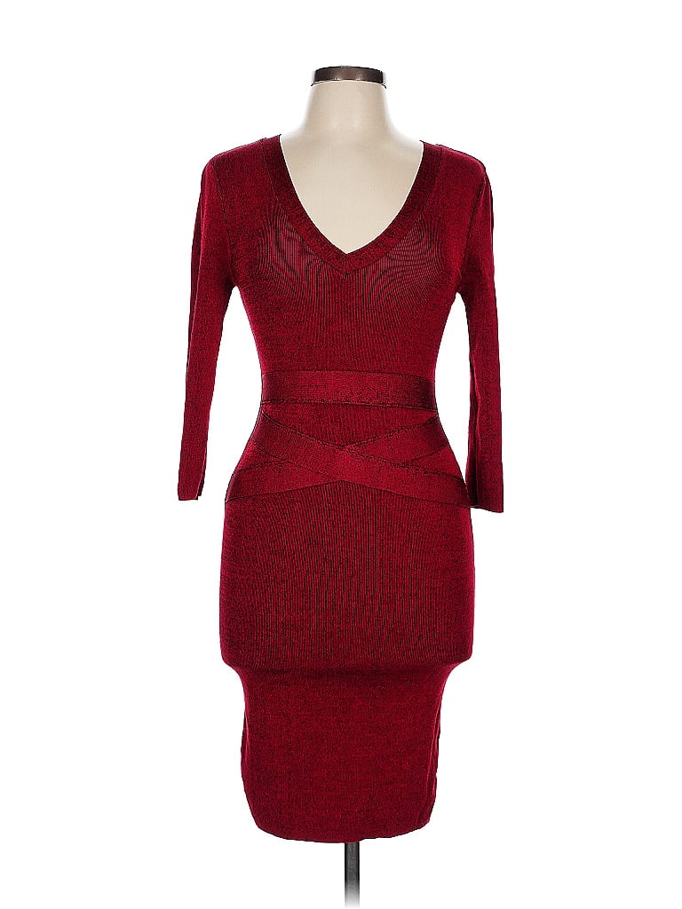 Bebe Burgundy Cocktail Dress Size L - 73% off | ThredUp