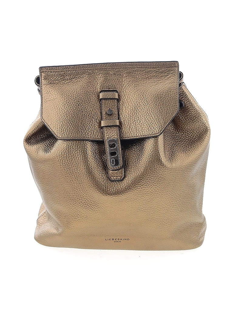 Liebeskind Berlin 100% Leather Gold Leather Backpack One size - 76% off ...