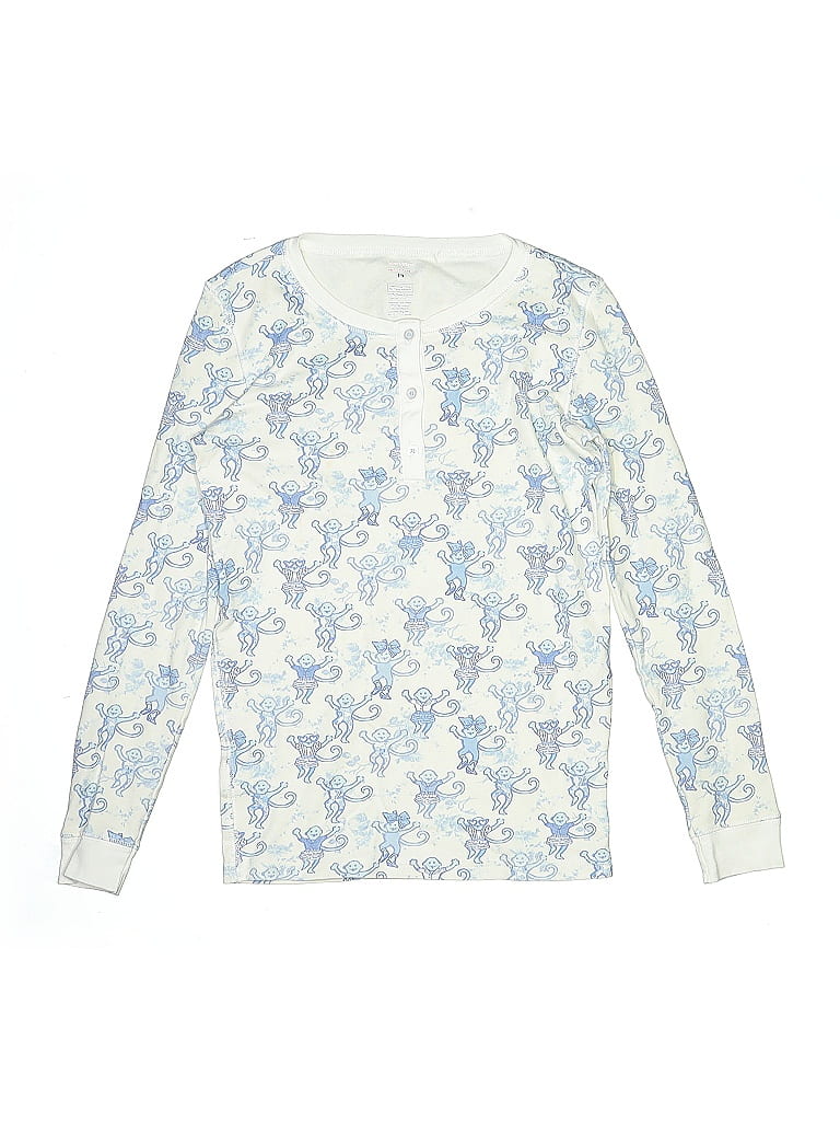 Loveshackfancy X Roller Rabbit 100% Pima Cotton Ivory Blue Long Sleeve ...