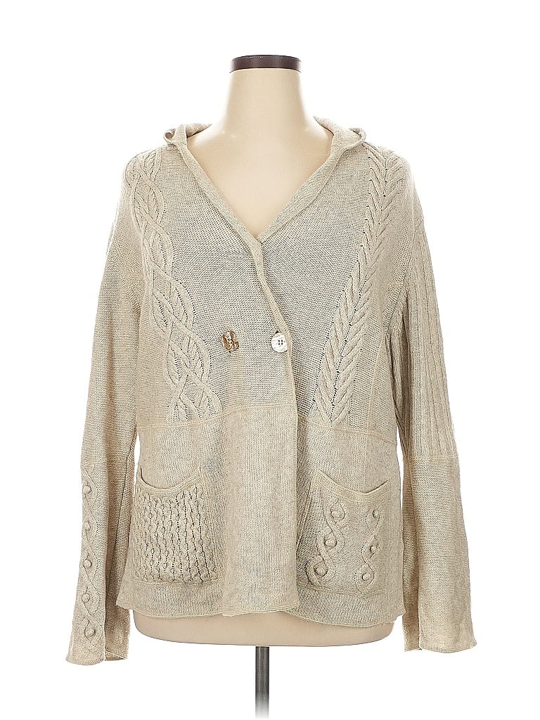 J.Jill Tan Cardigan Size XL - 67% off | ThredUp