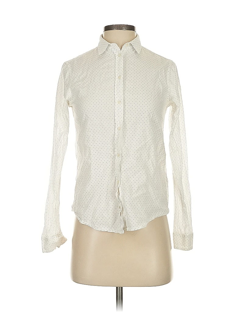 Massimo Dutti 100% Cotton Ivory Long Sleeve Button-Down Shirt Size 2 - 75% off | ThredUp
