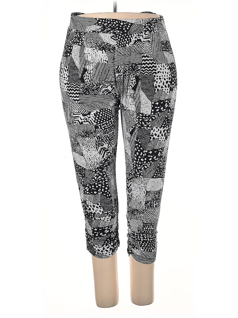 Zip & Zoe Graphic Silver Black Active Pants Size 20 - 45% off | ThredUp