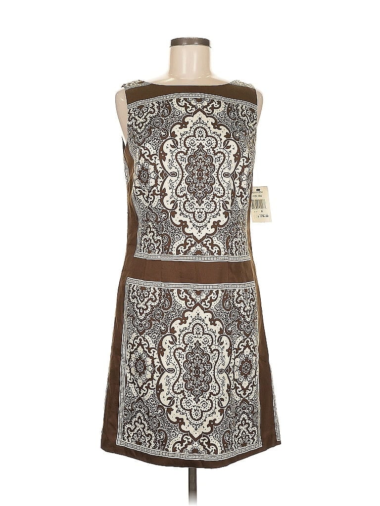 Allen by ABS 100% Cotton Brown Cocktail Dress Size 8 - 72% off | ThredUp