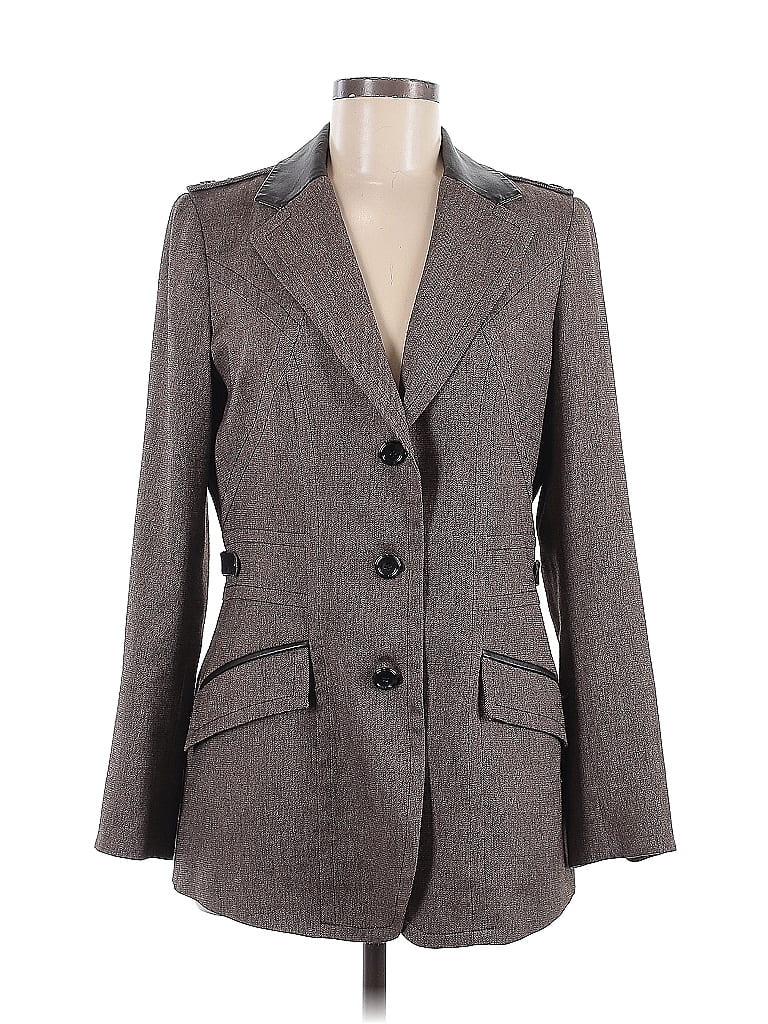 Etcetera Houndstooth Gray Blazer Size 8 - 81% off | ThredUp