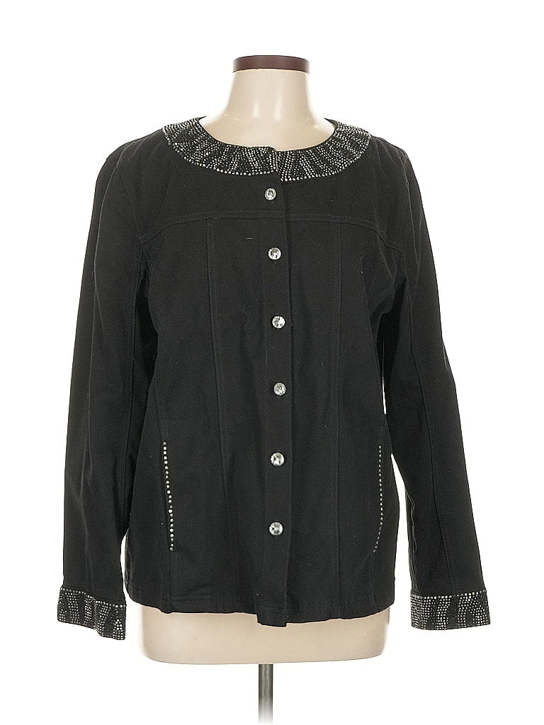 Quacker Factory Black Jacket Size L - 66% off | ThredUp