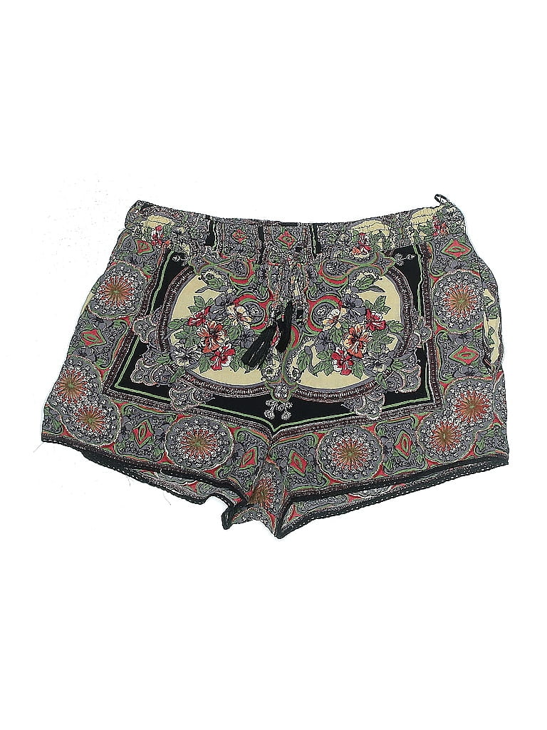 Angie 100% Rayon Paisley Green Shorts Size L - 52% off | ThredUp