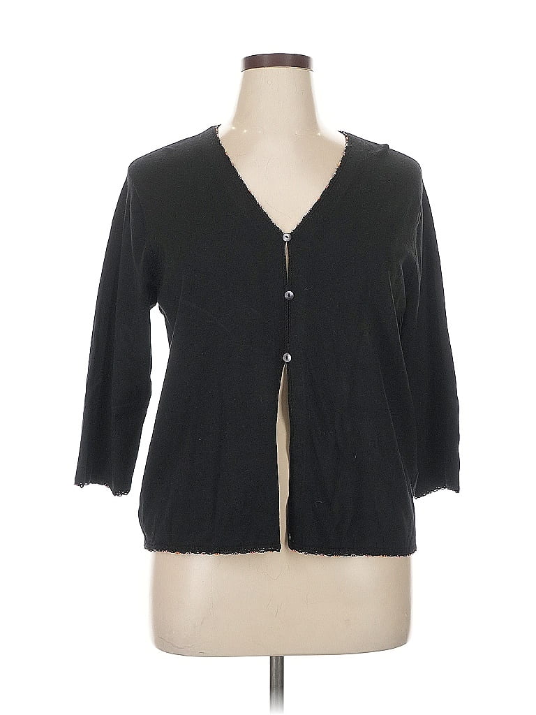 Sigrid Olsen Black Cardigan Size 1X - 79% off | ThredUp
