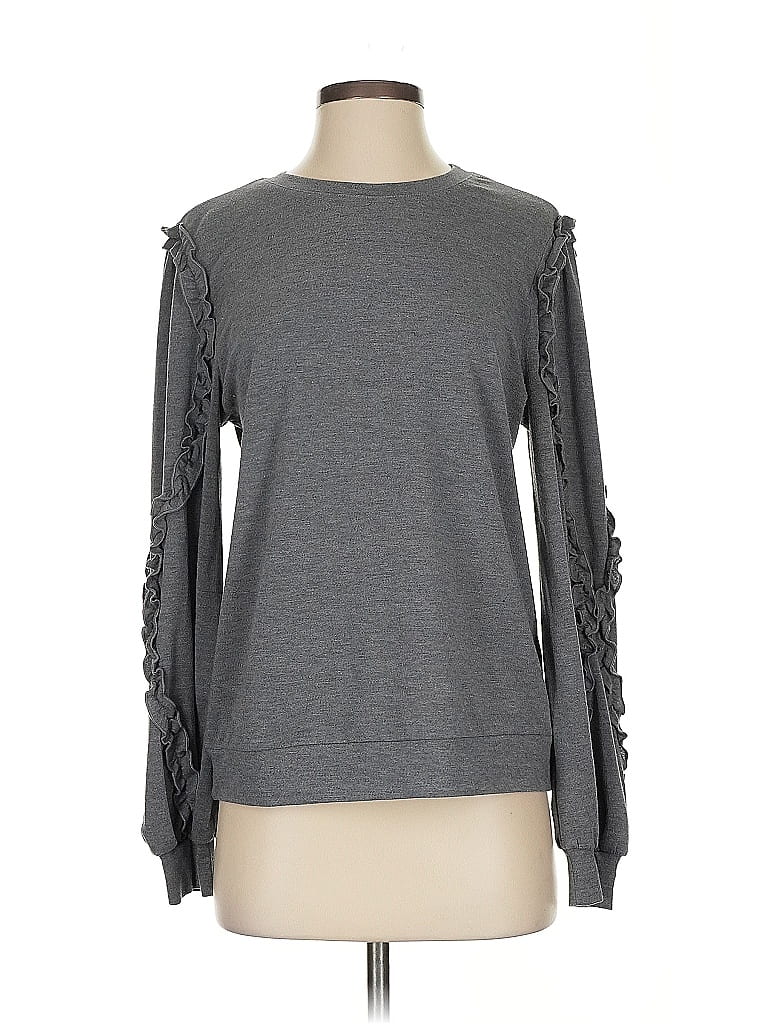 Allie Rose Gray Long Sleeve Top Size S - 71% off | ThredUp